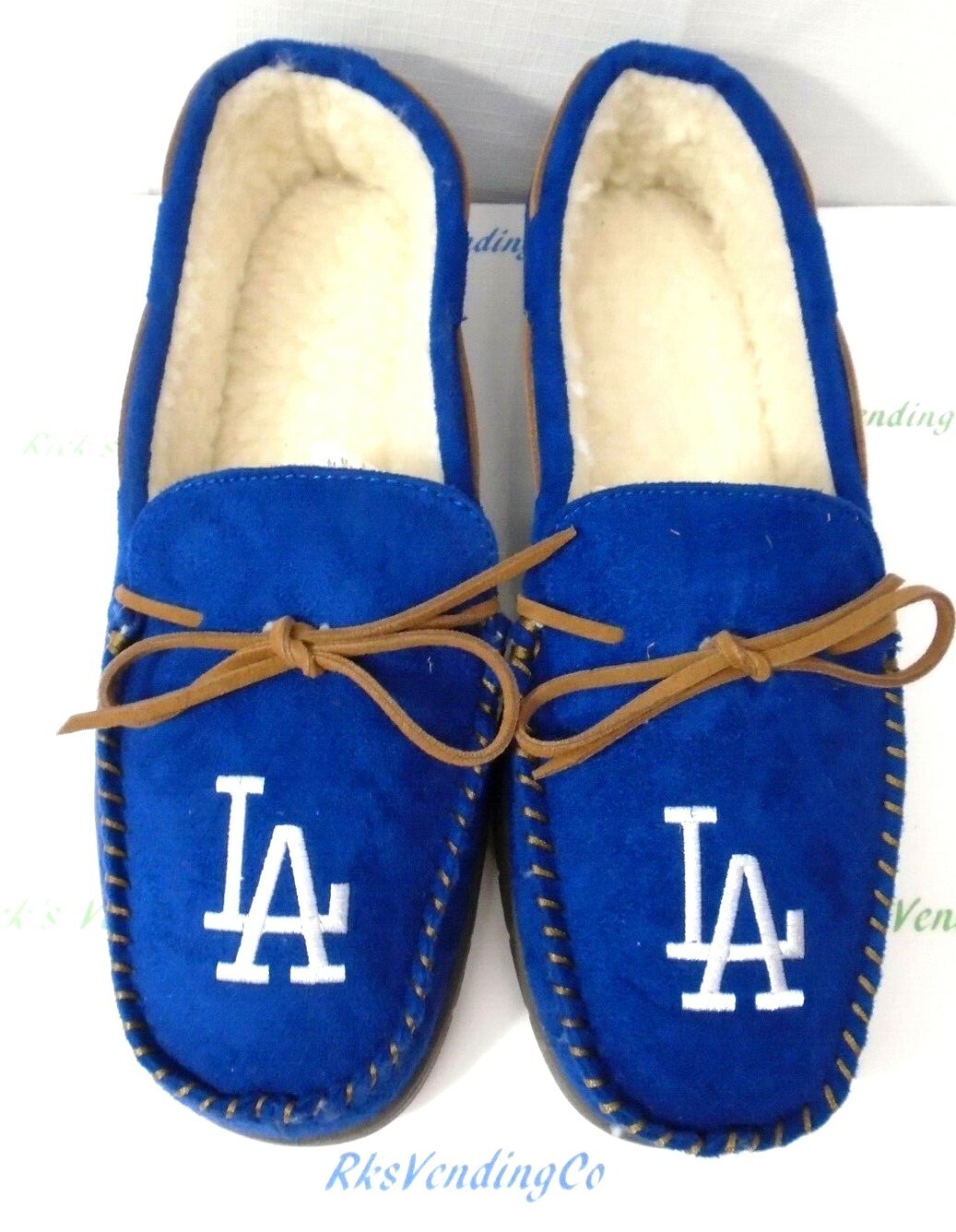 Men's MLB Team Color Big Logo Moccasin Slippers House Shoes | eBay