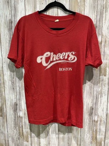 Vintage Cheers Boston TV Show Red Large T-shirt 1987 Single Stitch B66 ...