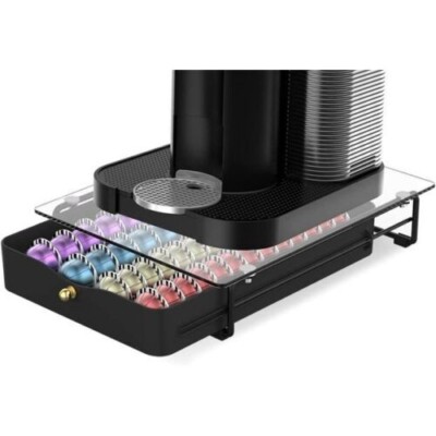 NESPRESSO VERTUO STORAGE Organizer Drawer Holder Tempered Glass Top by ...