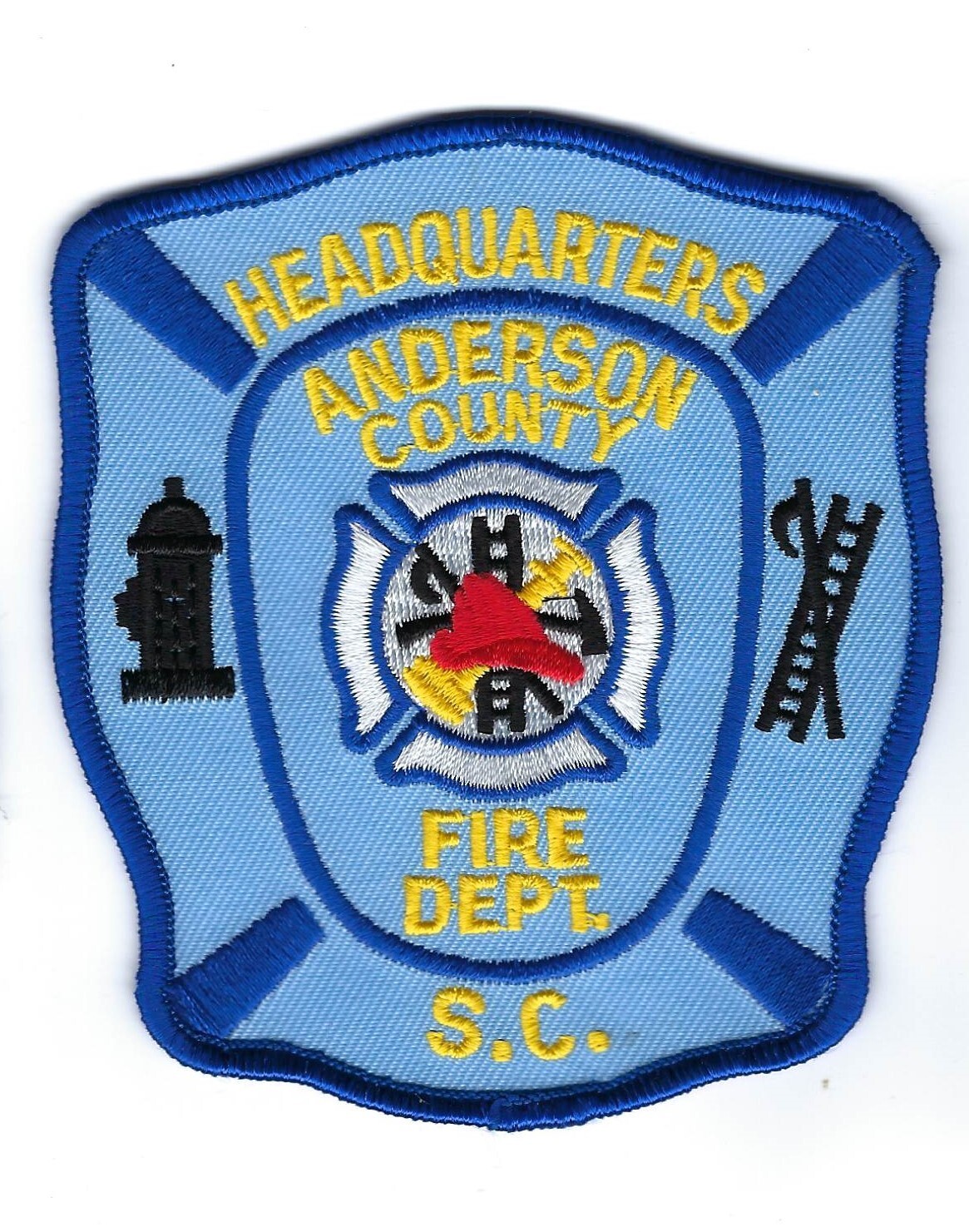 Anderson County SC South Carolina Fire Dept. HEADQUARTERS patch - NEW ...