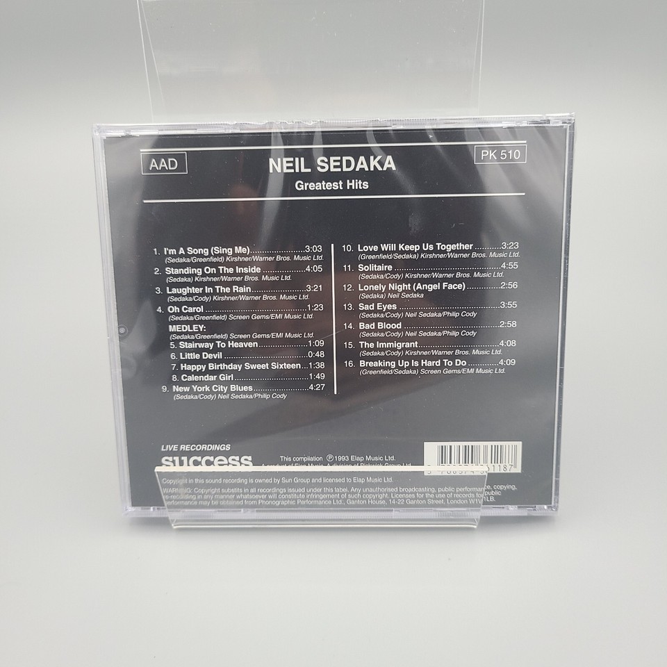Neil Sedaka Greatest Hits Live in Concert CD New | eBay