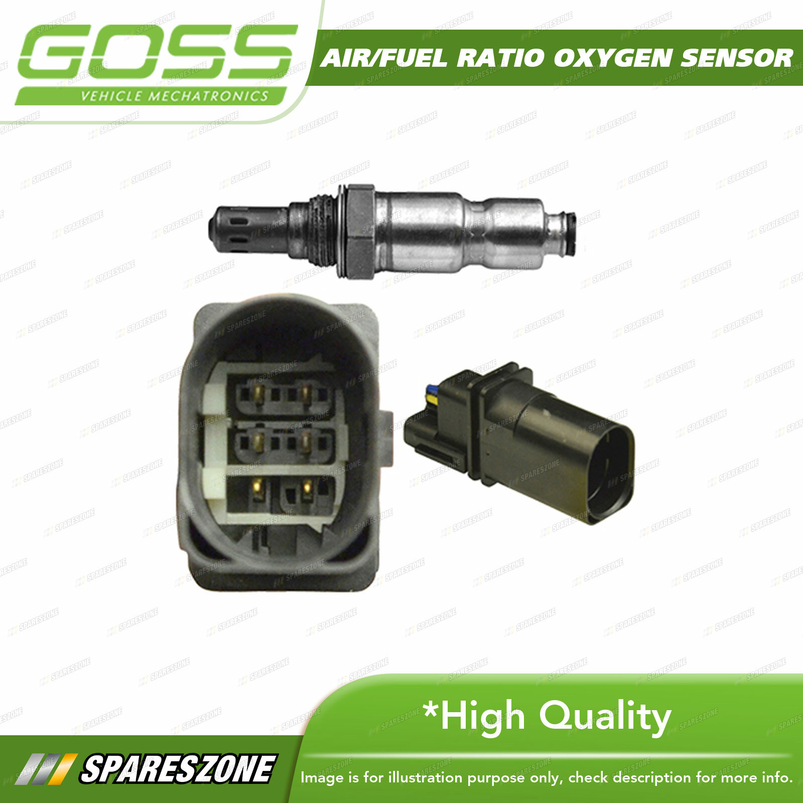Goss Air/Fuel Ratio Oxygen Sensor Pre-CAT for Volkswagen Polo 9N BKY 1 ...