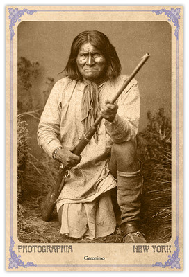 Apache Legend GERONIMO Vintage Photograph A++ Reprint Cabinet Card CDV ...