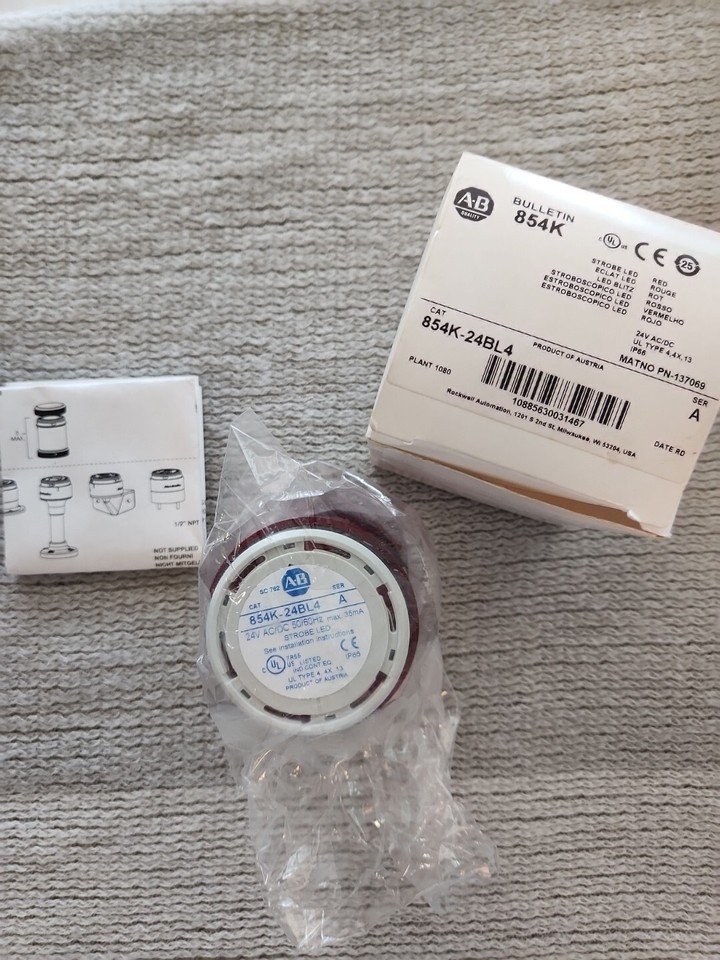 Allen-Bradley, 854K-24BL4, Strobe LED, RED, 24VAC/VDC, SER. A | eBay