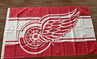 Detroit Red Wings Flag 3X5 Ft. Banner Red Logo Double Sided New | eBay