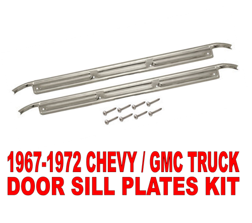 19 67 68 69 70 71 72 Chevy C10 K10 GMC Truck Stainless Door Sill Plates ...