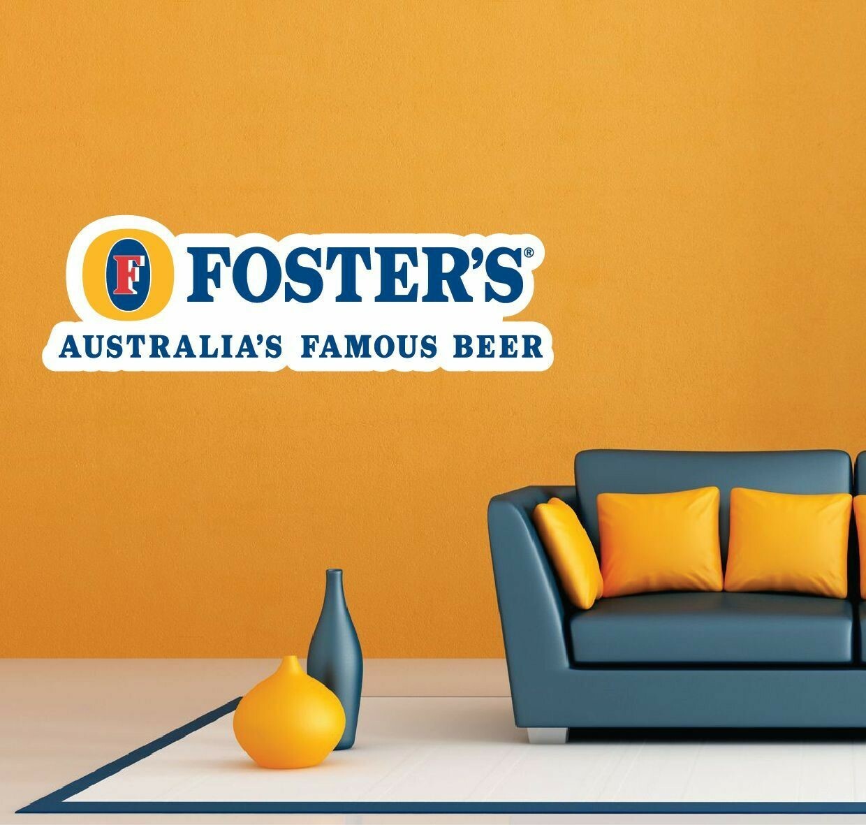 Foster's Beer Australia Room Bar Restaurant Wall Decor Sticker Decal 25 ...