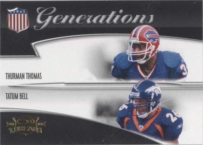 2006 Donruss Threads - Generations Thurman Thomas, Tatum Bell #G-11 for ...
