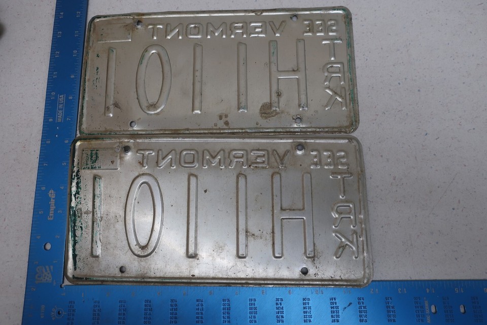 Vermont License Plate Tag VT 1976 76 Truck Pair Set H1101 | eBay