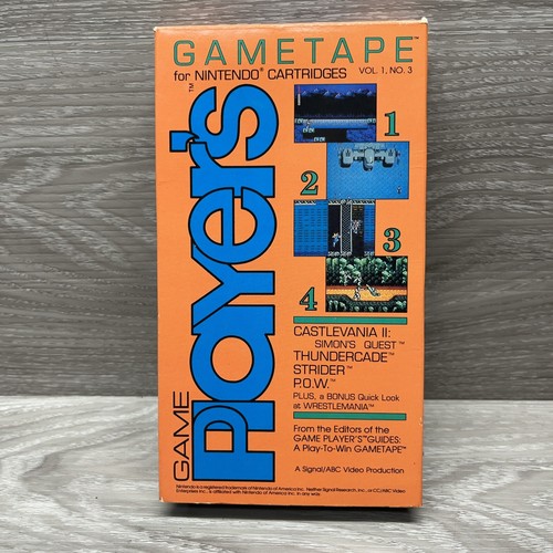 Vintage Game Player's Game Tape For Nintendo - Vol.1 No. 3- VHS 1989 ...