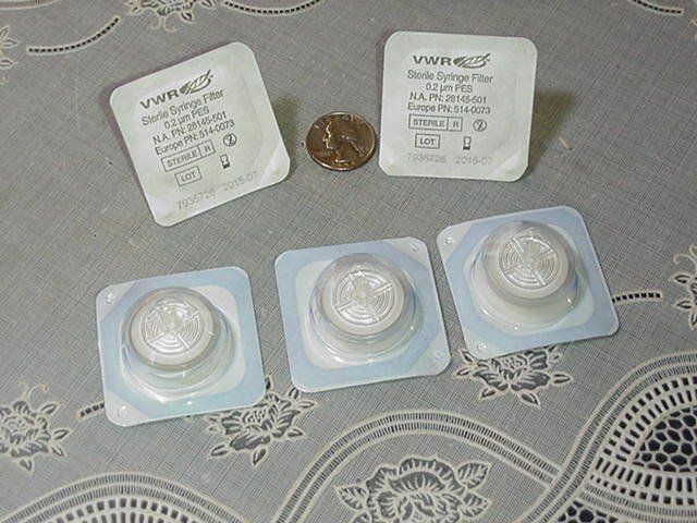 Lot of Five VWR Syringe Filters 514-0073 P/N 28145-501 Exp 07/2015 New ...