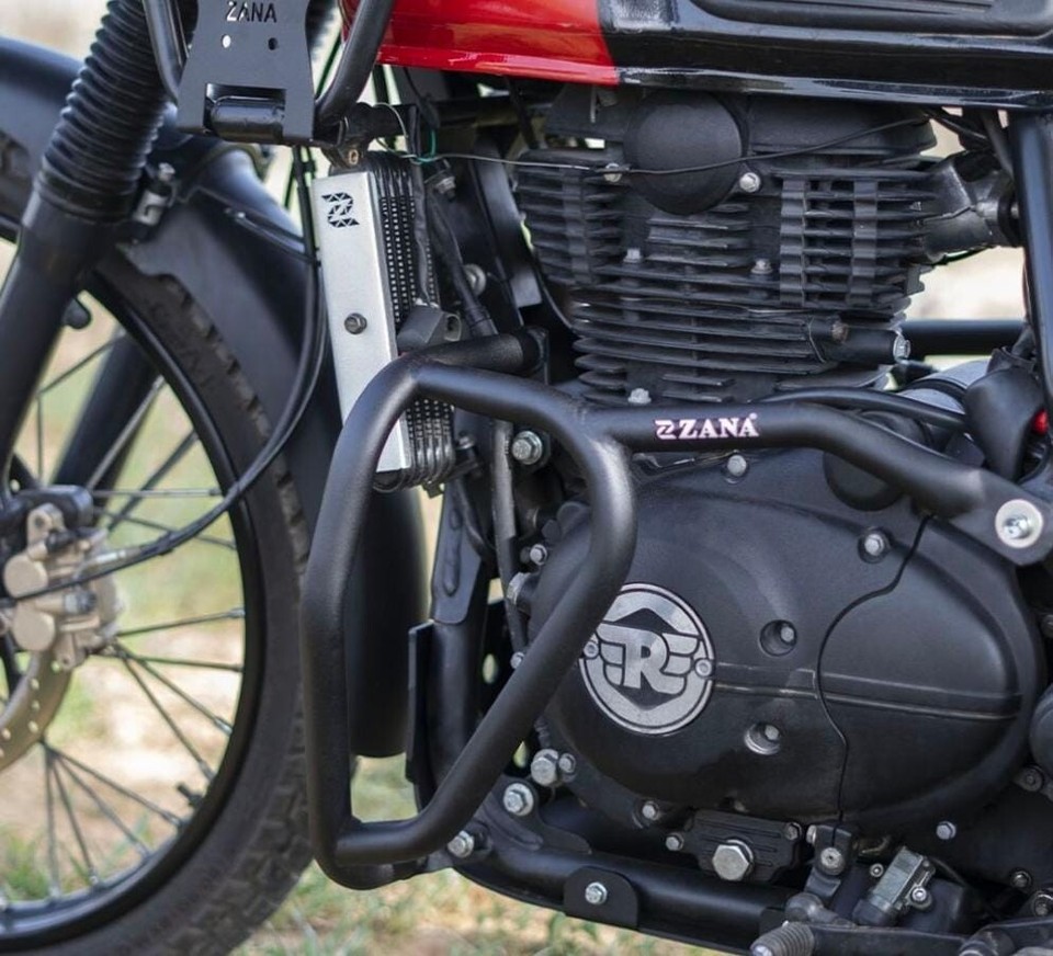 "ENGINE GUARD MS BLACK" FIT FOR ROYAL ENFIELD HIMALAYAN 411 BS6 & SCRAM ...