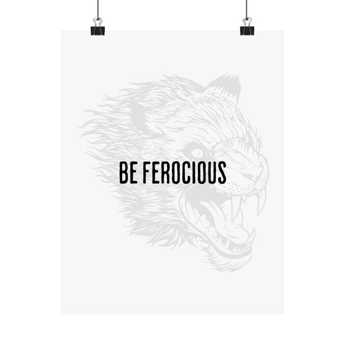 Be Ferocious Modern Wall Art Inspirational Print Motivational Quote ...