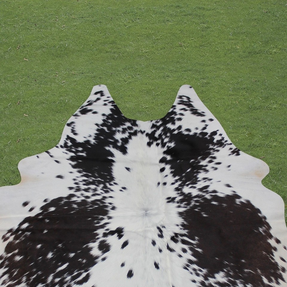 100% Real Natural Area Cow Hair On Cowhide Skin Floor Rug Carpet(67"x55 ...