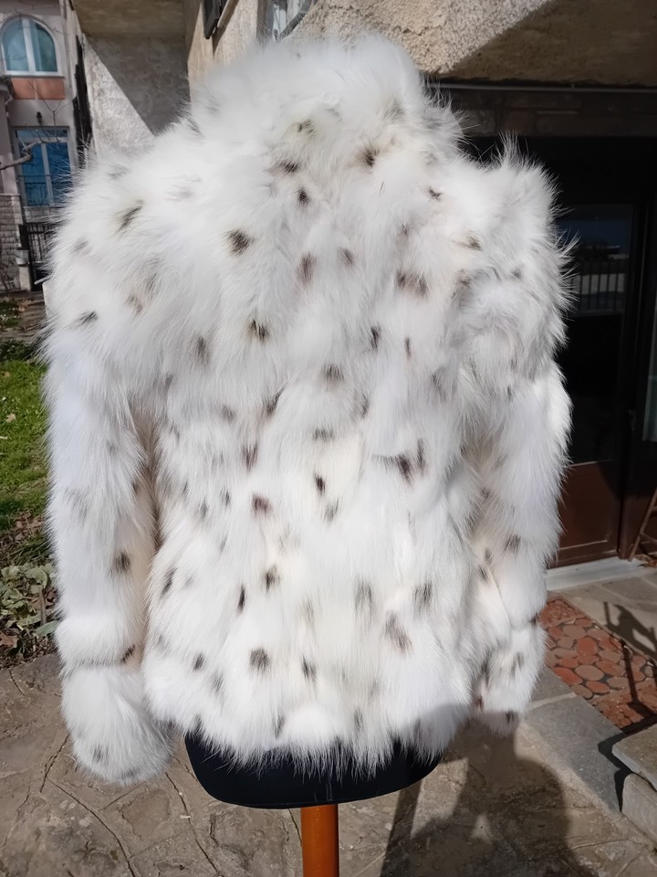 FOX FUR JACKET -PELLICCIA-EXCELLENT printed as lynx fur | eBay