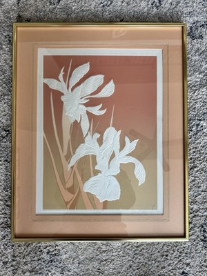 Vintage David Allgood "IRIS" signed embossed serigraph 16x20 1983 | eBay