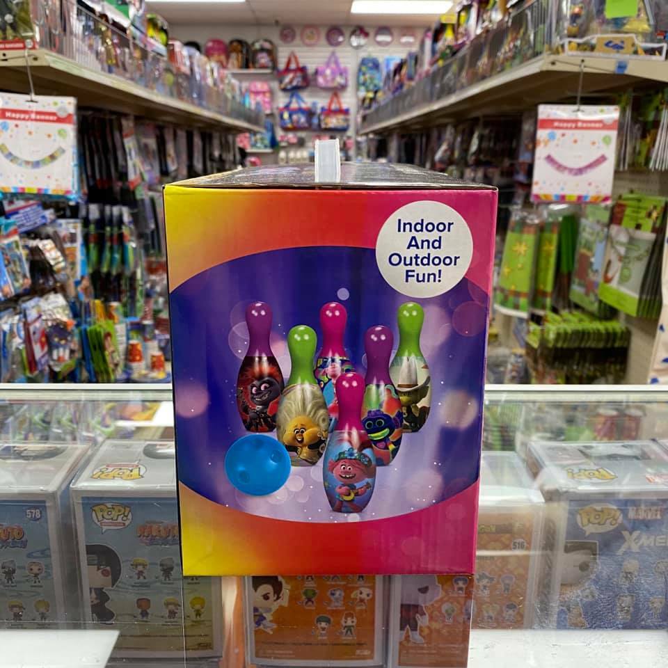 TROLLS WORLD TOUR Bowling Set Toy Game Kids Birthday Gift Toy 6 Pins &1 ...