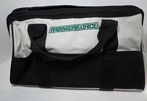 Masterforce Tool Bag-Tan Black-Double Handle-Footed-14 Long x 9Tallx7.5 ...