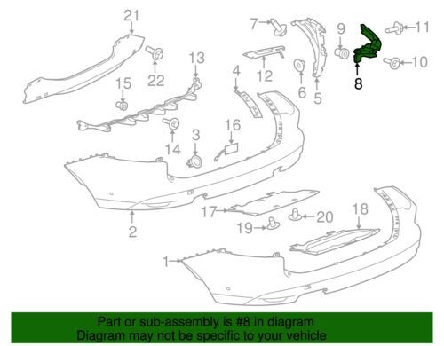 Jaguar OEM 17-18 F-pace Rear Bumper-inner Bracket Right T4A13279 for ...