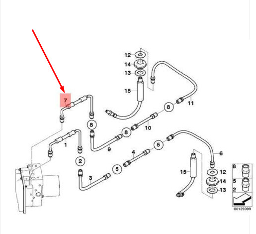 BMW 5 E60 Pipeline With Pressure Hose 34326772480 6772480 OEM for sale ...