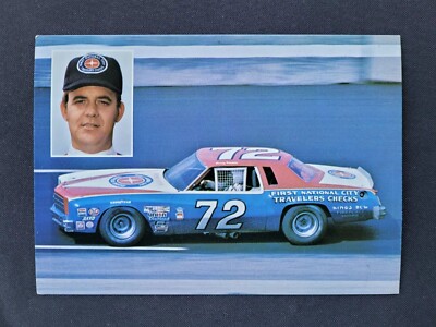 1977 Benny Parsons Postcard, L.G. DeWitt #72 First National City ...