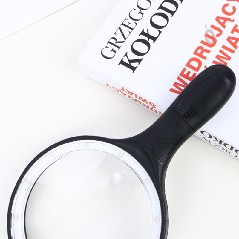 Hand-Held 1.8X/5X Magnifying Glass Magnifier Zoom Loupe With 12LED Lamp ...