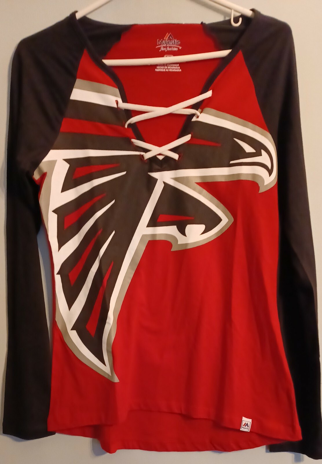*NEW* ATLANTA FALCONS LONG SLEEVE SHIRT WOMEN'S 2XL MAJESTIC TEAM ...