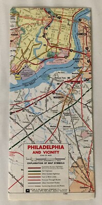 Vintage Hertz Philadelphia And Vicinity Road Map | eBay