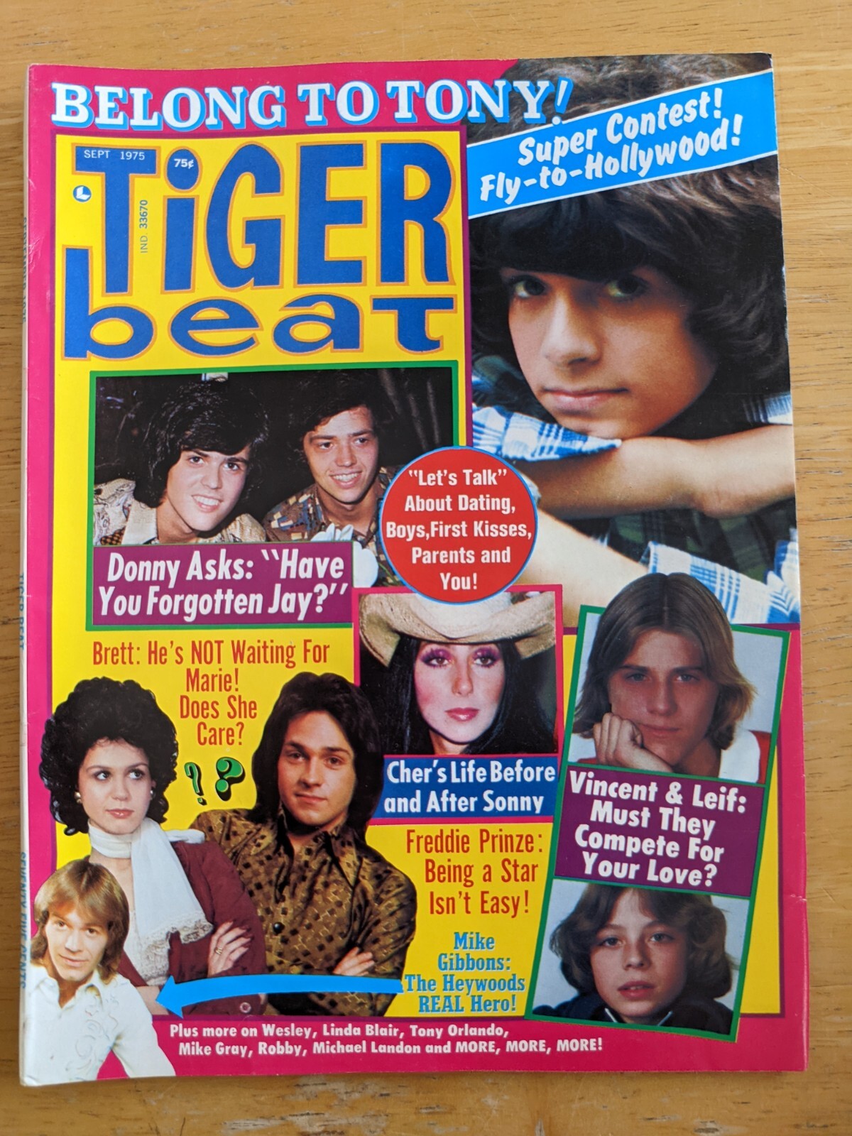 Vintage Tiger Beat Magazine - September 1975 - Freddie Prinze, Osmond ...