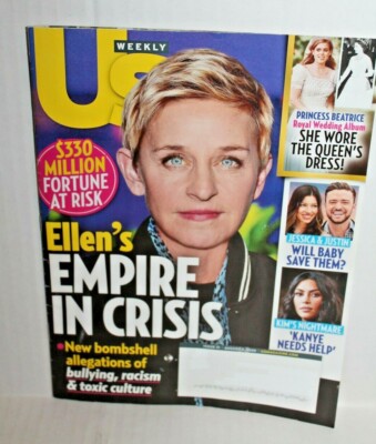 US Weekly Magazine August 3, 2020 Ellen Degeneres, Princess Beatrice ...
