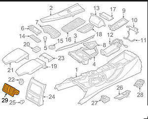 OEM BMW 1 F20 REAR FRESH AIR VENT GRILLE 9265350 64229265350 GENUINE NO ...