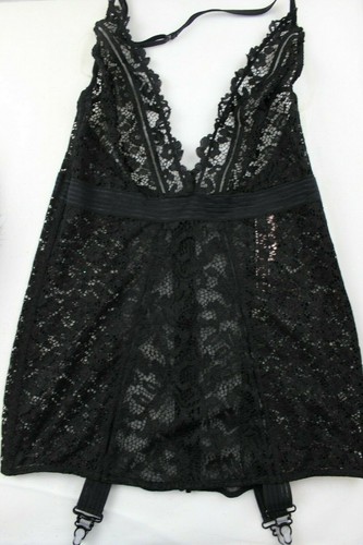 Victoria's Secret Size Small 8 Medium 10 Black Full S Garter Slip M ...