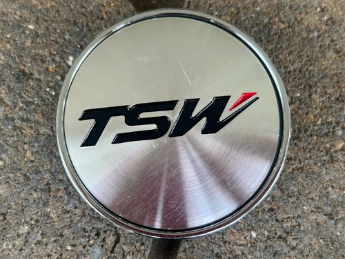 TSW WHEELS CUSTOM WHEEL CENTER CAP MACHINED CENTER BLACK LOGO # C-301-1 ...