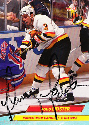 DOUG LIDSTER SIGNED FLEER ULTRA NHL 92-93 TRADING CARD VANCOUVER ...