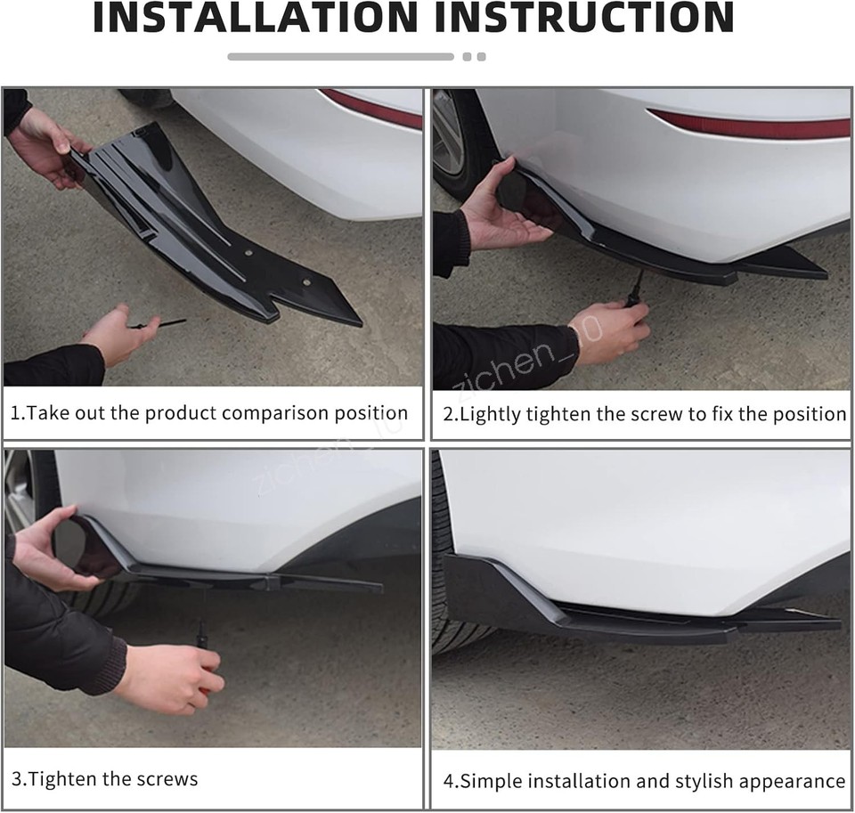 For Porsche Carrera GT 911 997 996 Rear Bumper Diffuser Spoiler Lip ...