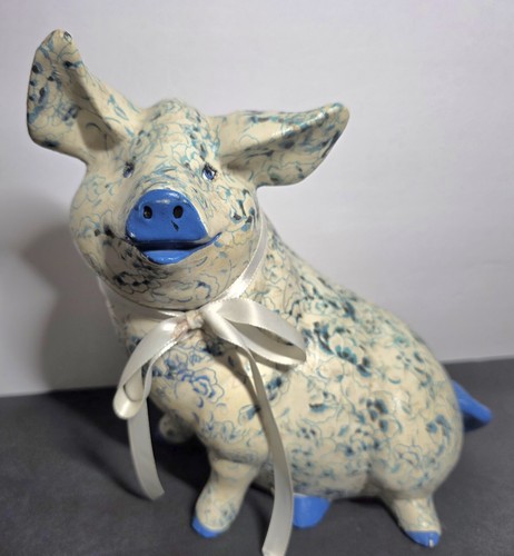 Ceramic Decoupage Pig Handmade EnFloral by Global Studios Vintage ...