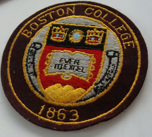 VTG Boston College Massachusetts Round Patch 4"Felt Patch - Collectible ...
