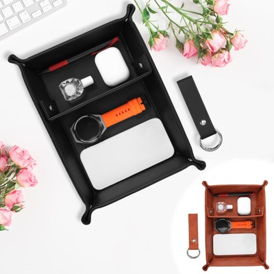 Unique Valet Tray Soft Catchall Tray Decorative Nightstand Organizer ...