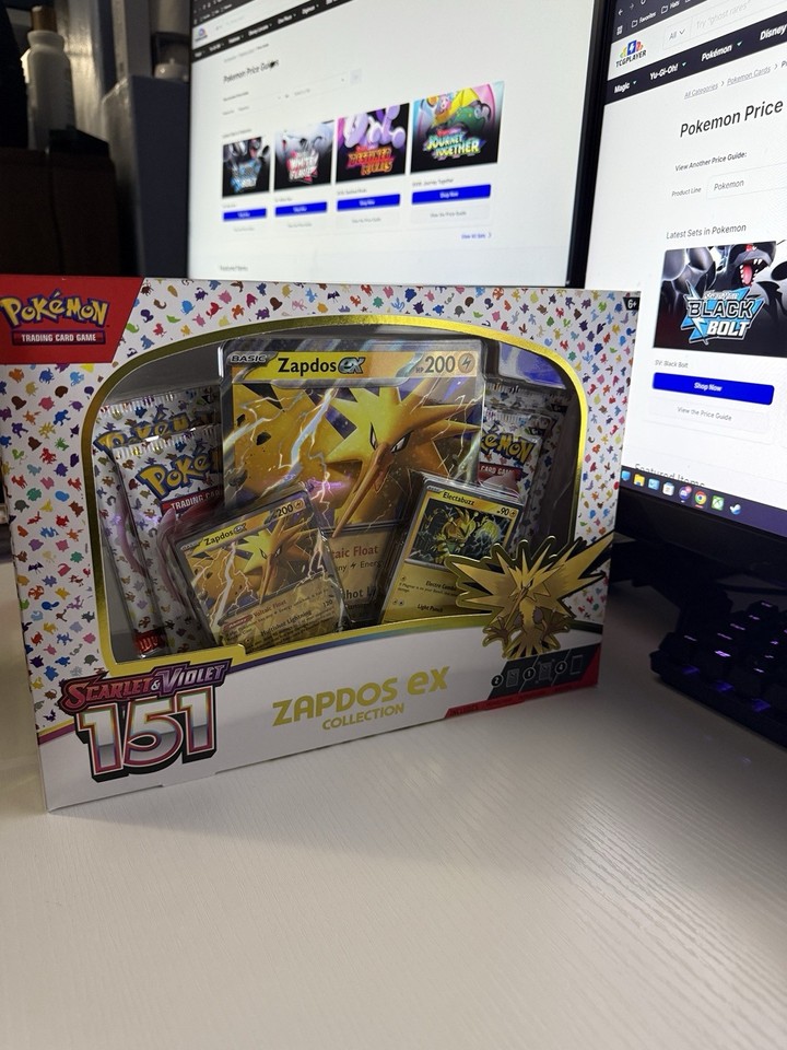 Pokemon TCG Scarlet & Violet 151 Zapdos EX Collection Box NEW SEALED ...