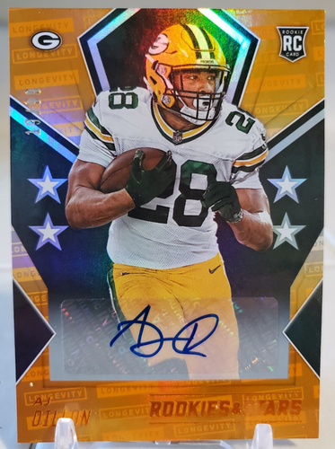 2020 Rookies & Stars AJ DILLON Longevity Autograph Orange #/99 Rookie ...