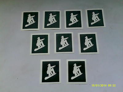 Santa snowboarding stencils etching on glass craft / hobby / present ...