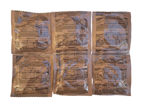 USGI Ration Dessert Vanilla Pound Cake - Authentic USGI - 6, 12, 24 and ...