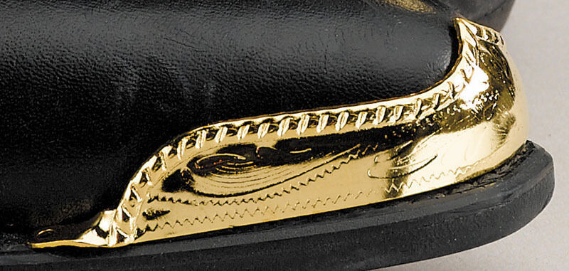 New! Western Cowboy Boot Toe Tips -Brass Toe Tips Rand Rope Edge - Pair ...