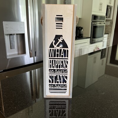 Demdaco Bottle Shadow Box - “What Happens on Board Stays on Board” 12x4 ...