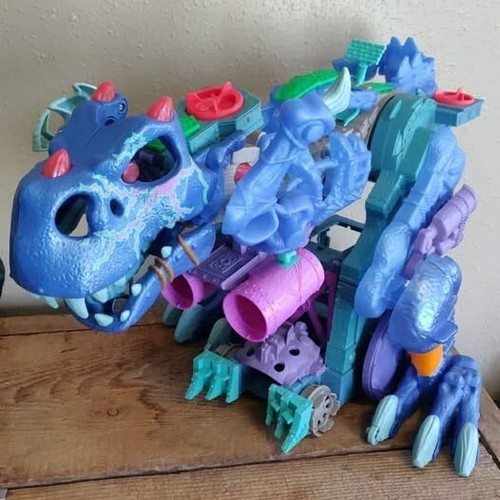 Fisher Price Imaginext Blue Ice Ultra T-Rex Dinosaur Lights Sounds ...