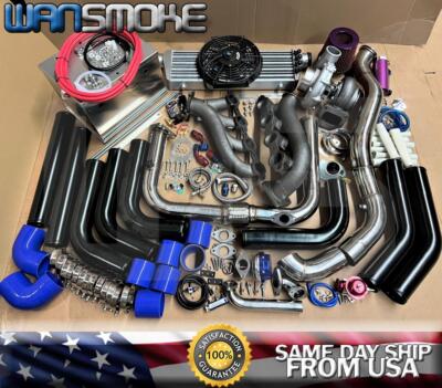 T76 Turbo Kit Blue V8 LS LS1 LS2 LS3 LS6 for Silverado Sierra 4.8 4.8 5 ...