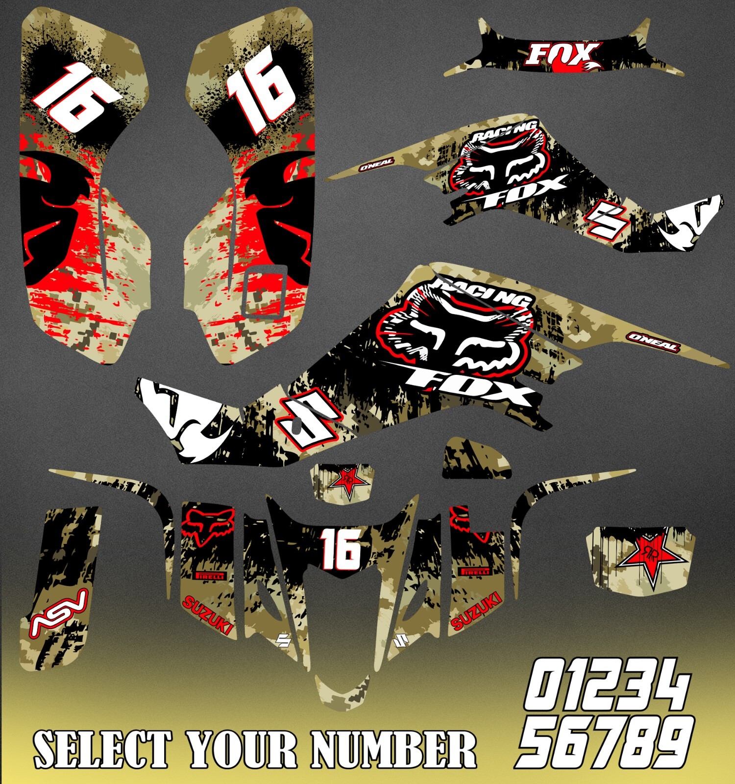LTZ 400 Suzuki Wrap Graphics Stickers kit Decals ATV Quad 2003-2008 KFX ...