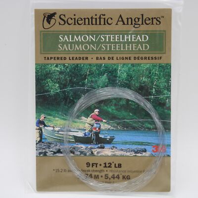 Scientific Anglers Salmon Steelhead Tapered Leader 9ft 12lb Fly Line ...
