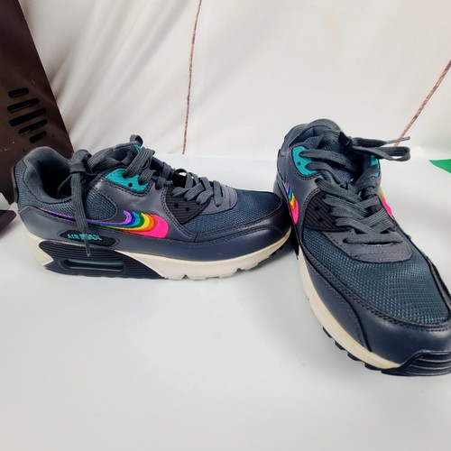 Size 8.5 - Womens Nike Air Max 90 Be True Rainbow Black 884726787793| eBay
