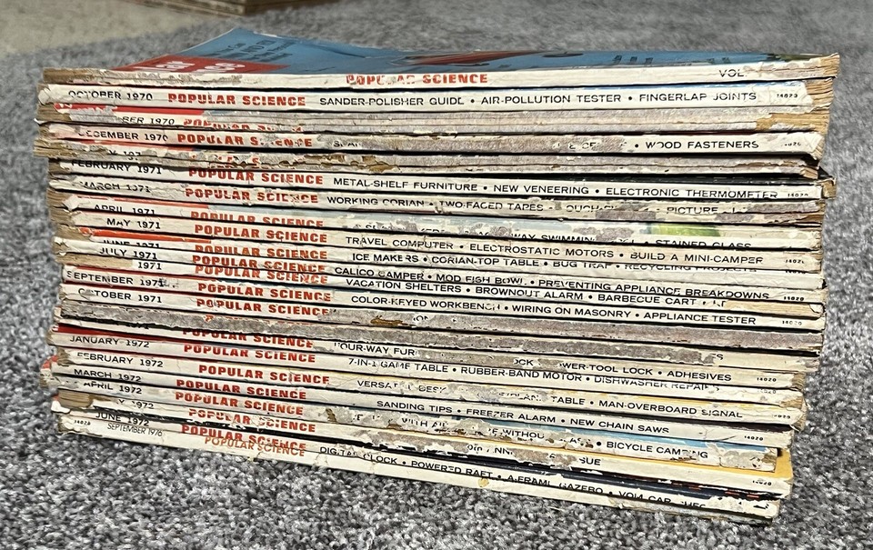 Vintage POPULAR SCIENCE Magazines 1970-1976 Lot of 23 Issues | eBay